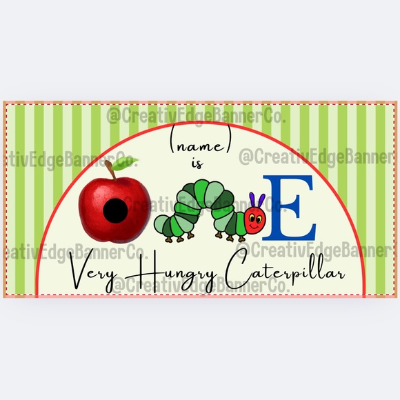 Party Supplies | Hungry Caterpillar Banner Template | Poshmark